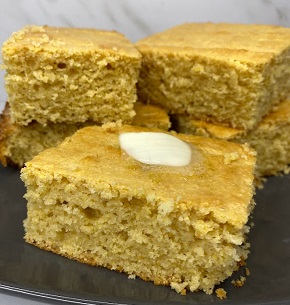 Lemon Cornbread from a cozy mystery novel with recipes - Literary Baker